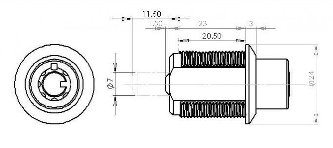 7 Pins Push Lock Tubular key push cam locks