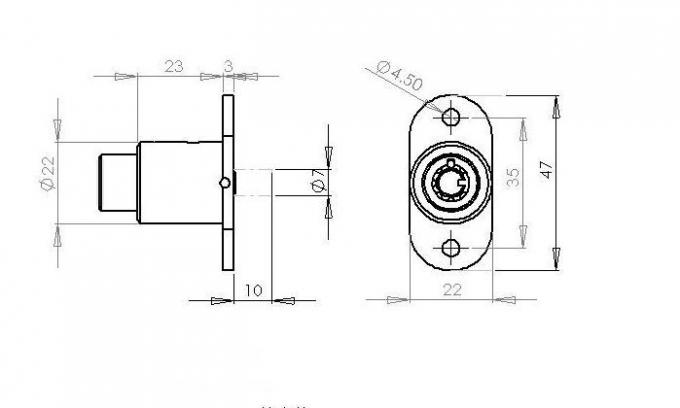 7 Pins Tubular Drawer Locks