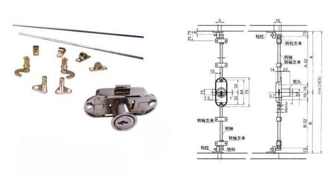 Antique Rotating Bar Lock