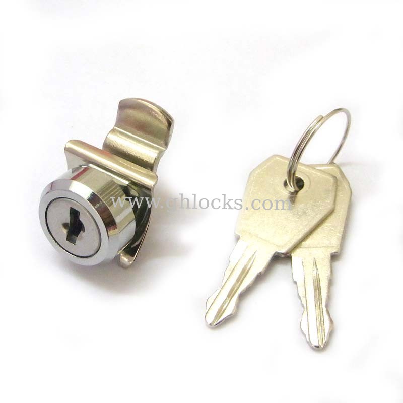 Flat Key Cam lock With Clip for POS Cash Drawer Lock with Key Aliked Key