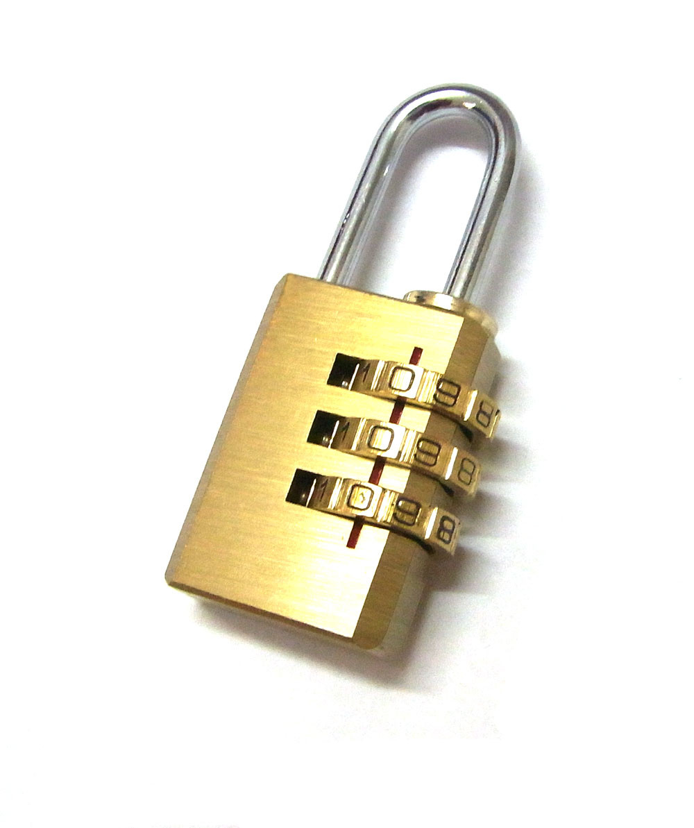 3 Digit brass Padlock Combination Pad Lock
